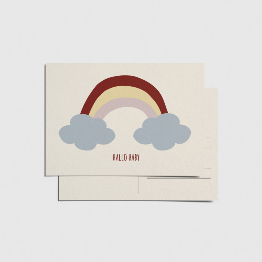 Postkarte: Hallo Baby • OOPS!Design - Papeterie & Designbüro